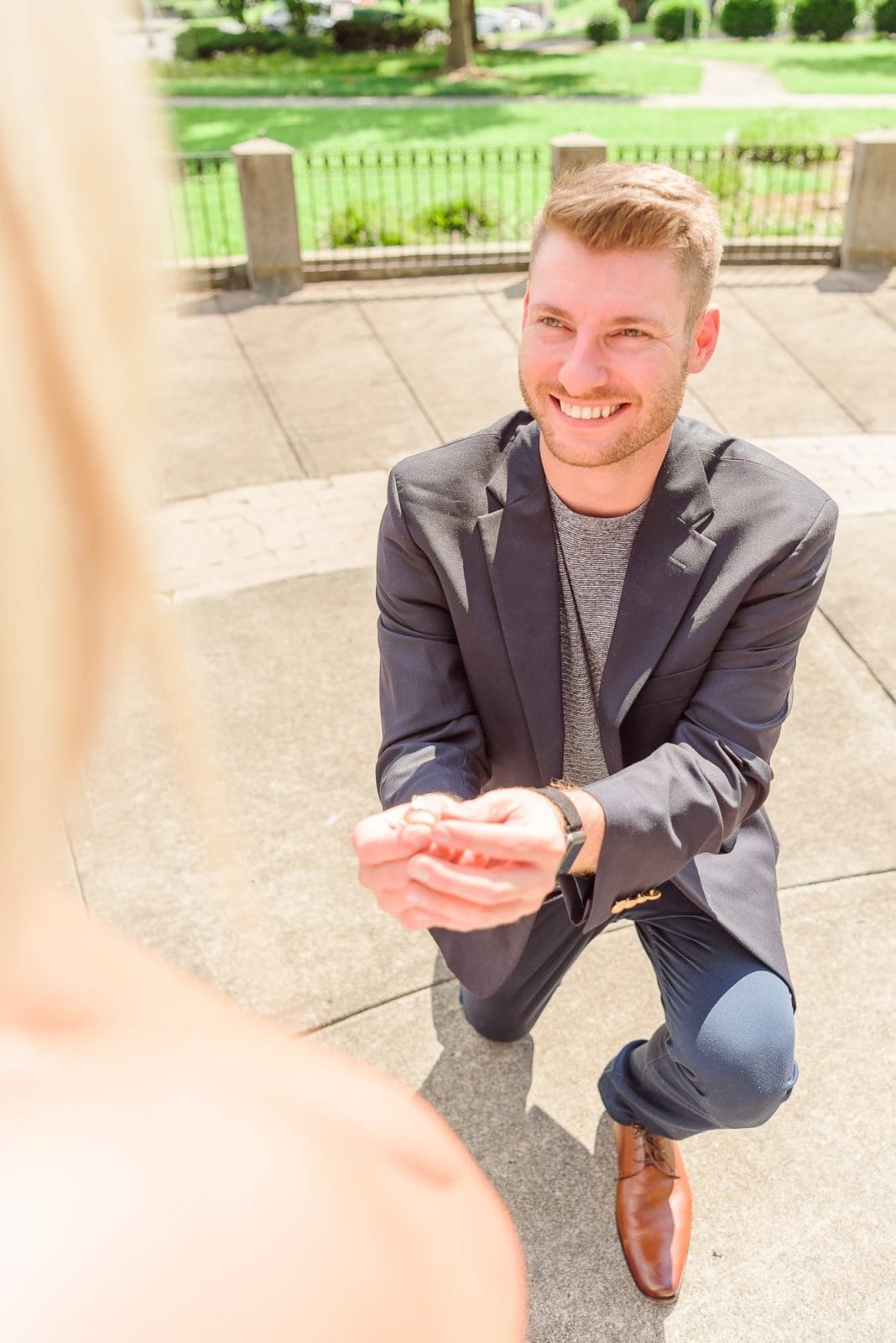 A Surprise Proposal at Marshall Park in Charlotte